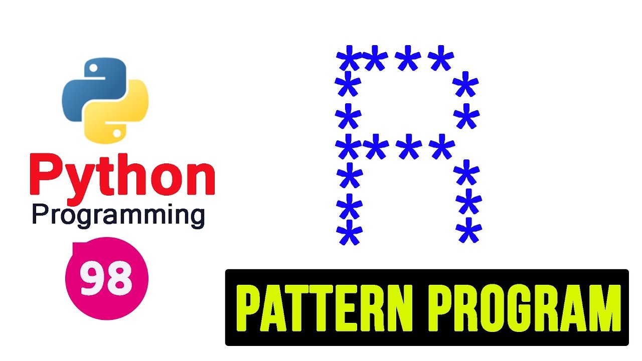 Python Pattern Programs Printing Stars In R Shape Youtube