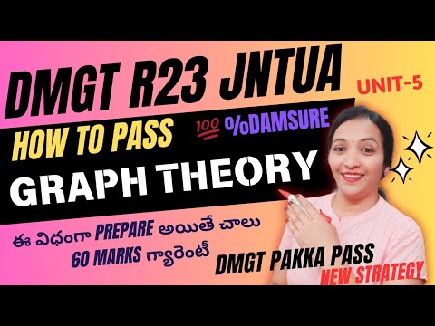 Jntua Dmgt R23 Graph Theory Imp Jntua How To Pass Dmgt Unit 5