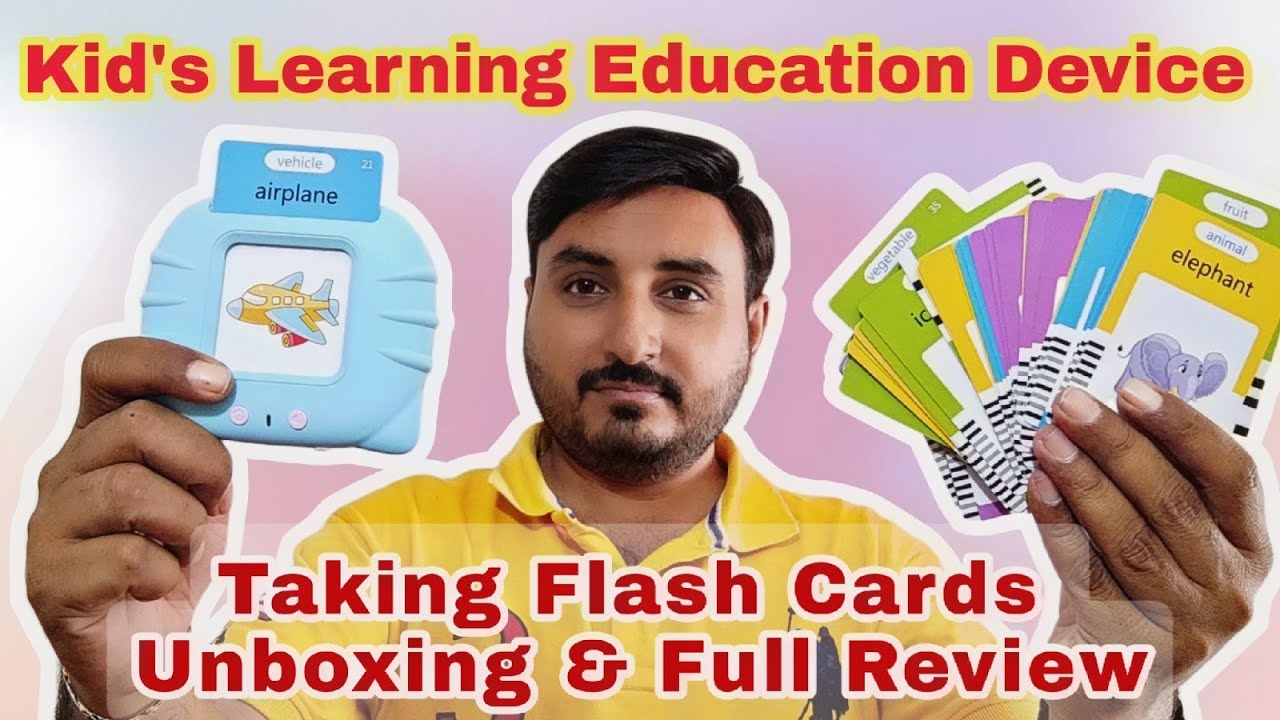 Talking Flash Cards Kids Learning Education Device Unboxing And