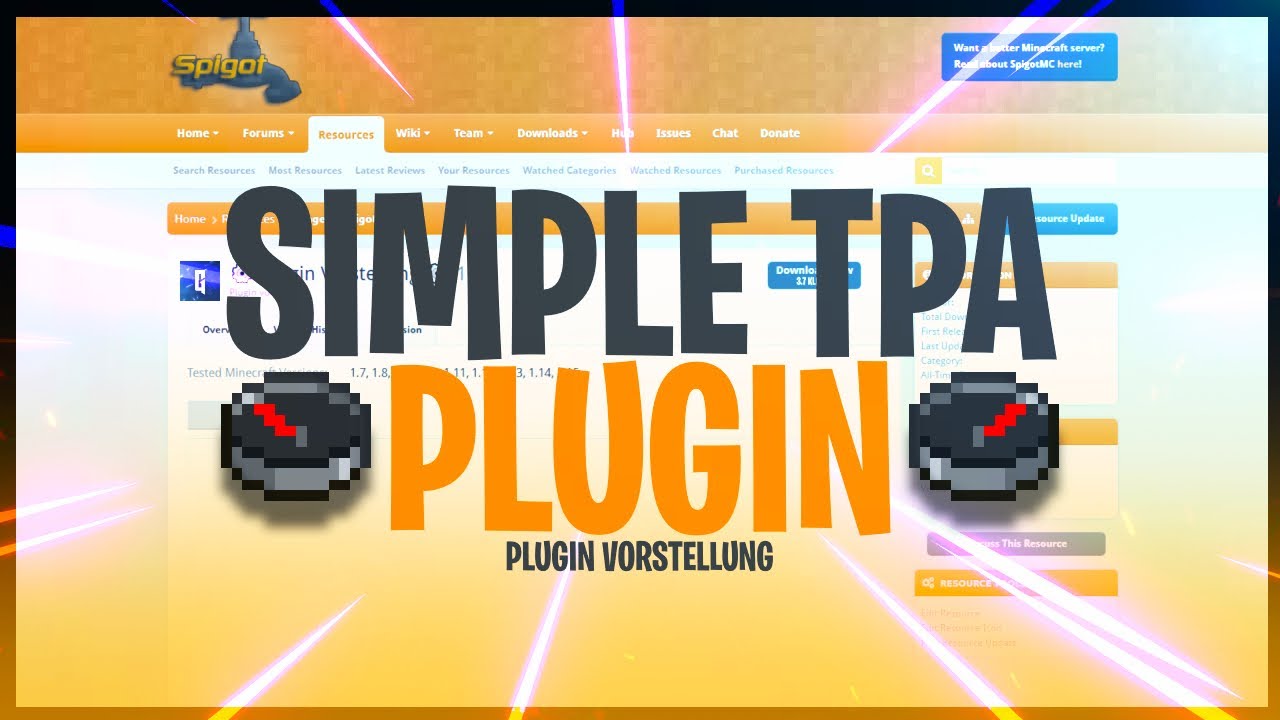 Simple Tpa Plugin Minecraft Plugin Vorstellung 1 7 X 1 19 X ёязн