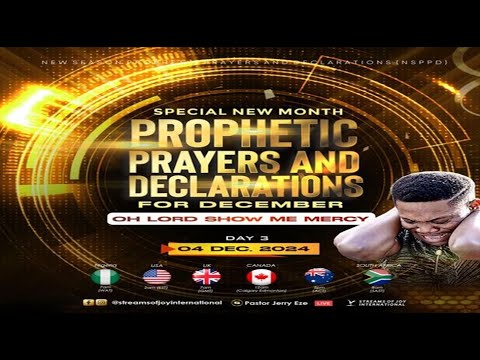 Special New Month Prophetic Prayers Day 3 Oh Lord Show Me Mercy