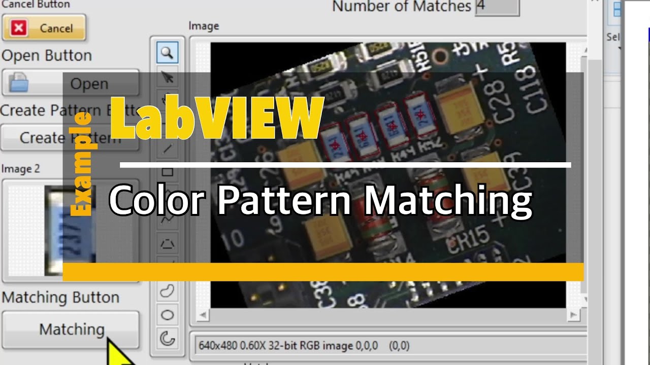 Labview Color Pattern Matching Rgb Image Youtube