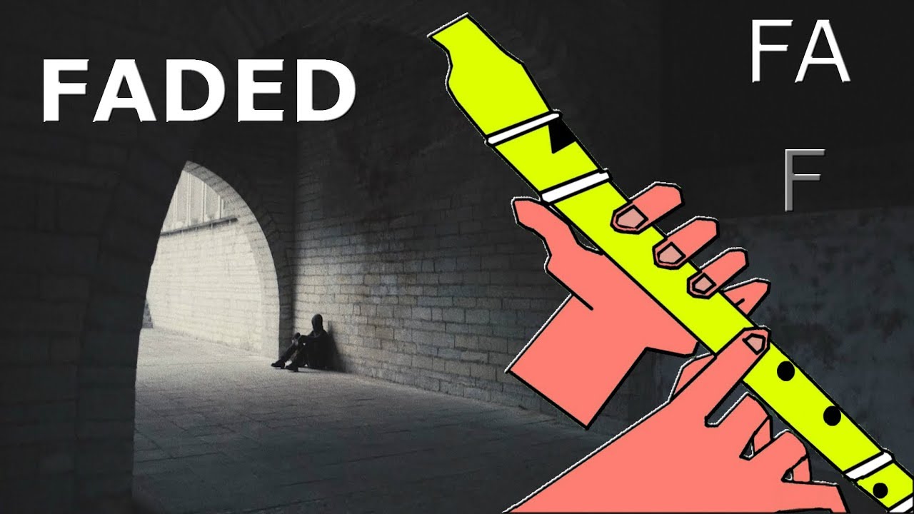 Faded Recorder Alan Walker Flauta Dulce Fácil Tutorial Con
