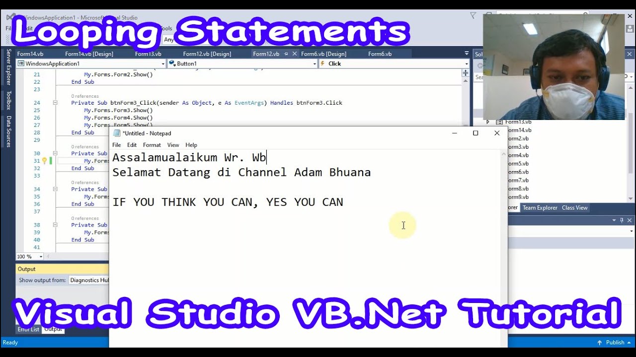 Visual Studio Vb Net Tutorial Looping Statements Youtube
