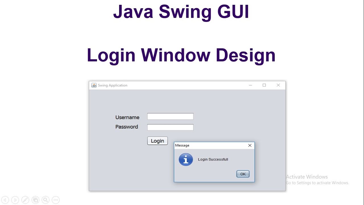 Login Window Design Using Java Swing Gui Youtube