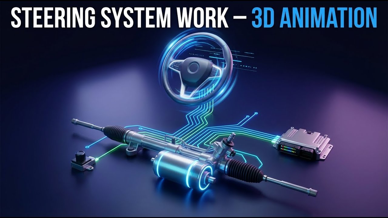 Electric Power Steering System Works 3d Animation Youtube