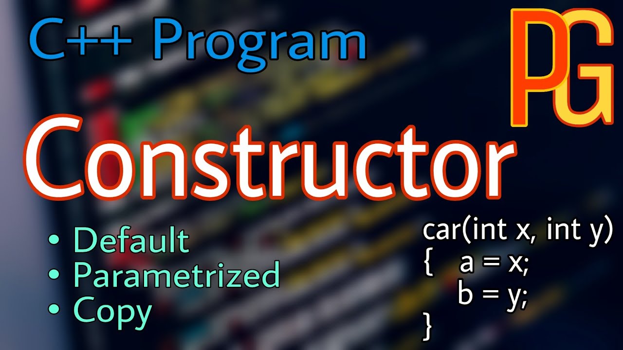 Constructor In C Explained With Example Program In Hindi Types