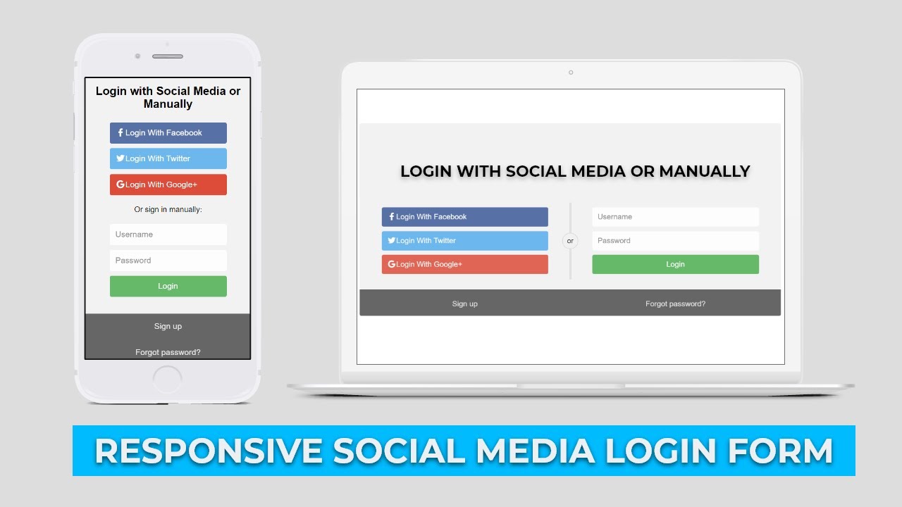 How To Create A Social Media Login Form Design Using Html And Css – Eroppa