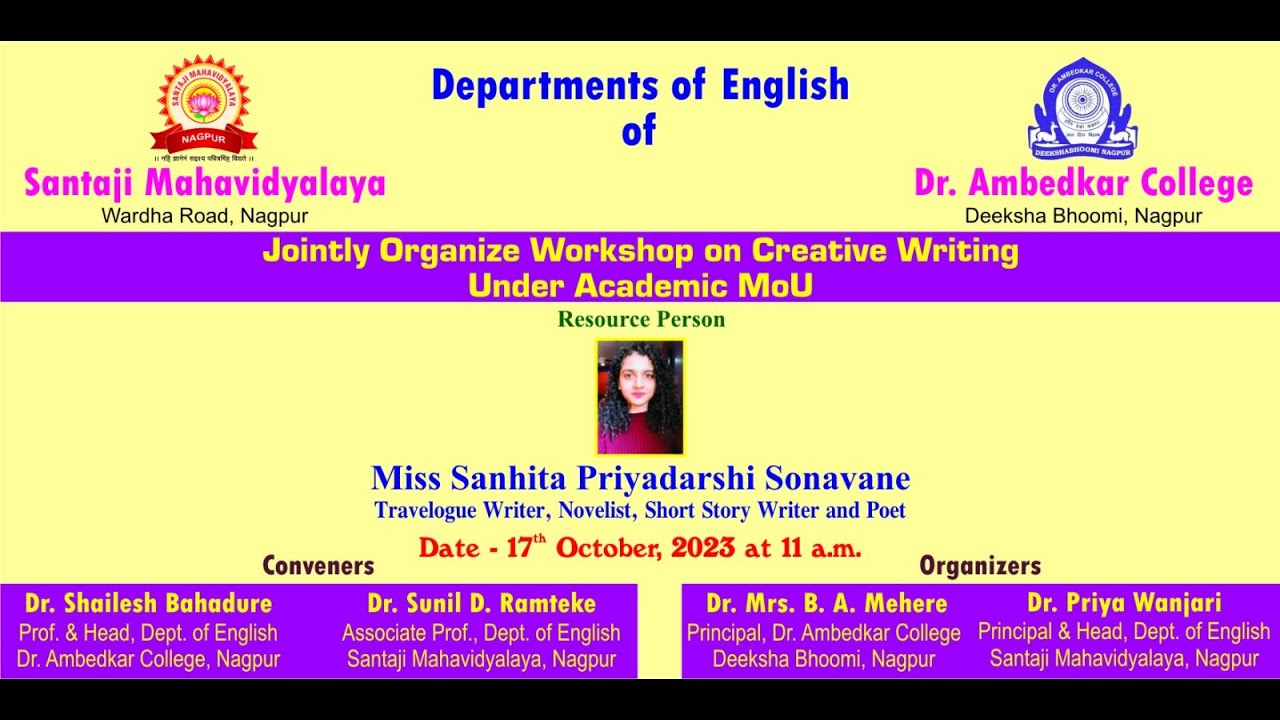 Workshop On Creative Writing Youtube