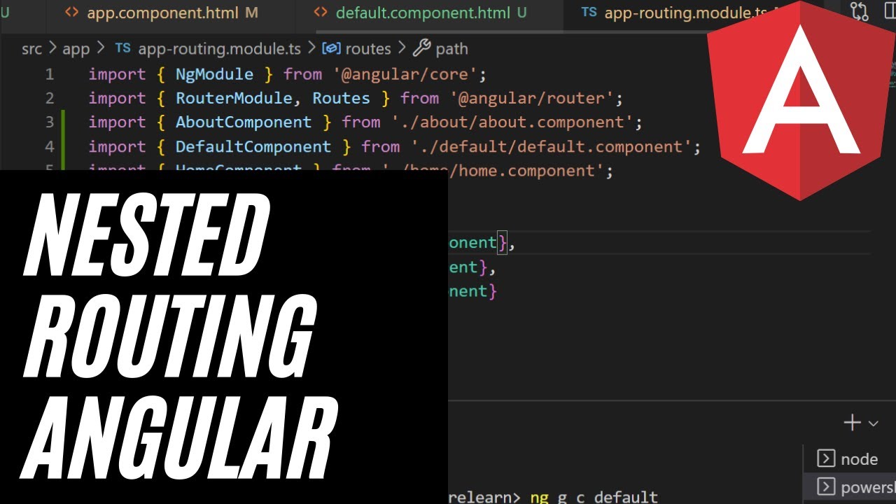 Nested Routing In Angular Adding Nested Routing Relearning Angular