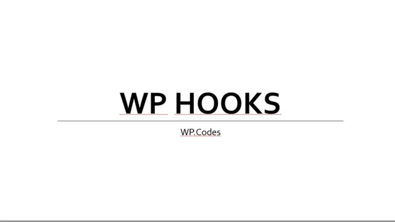 Wordpress Hook Part 1 Action Hooks Youtube