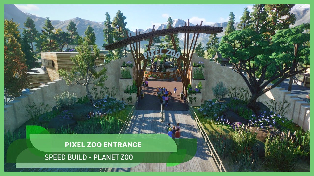 Building The Zoo Entrance рџ ѓрџ Pixel Zoo Planet Zoo Let S Build