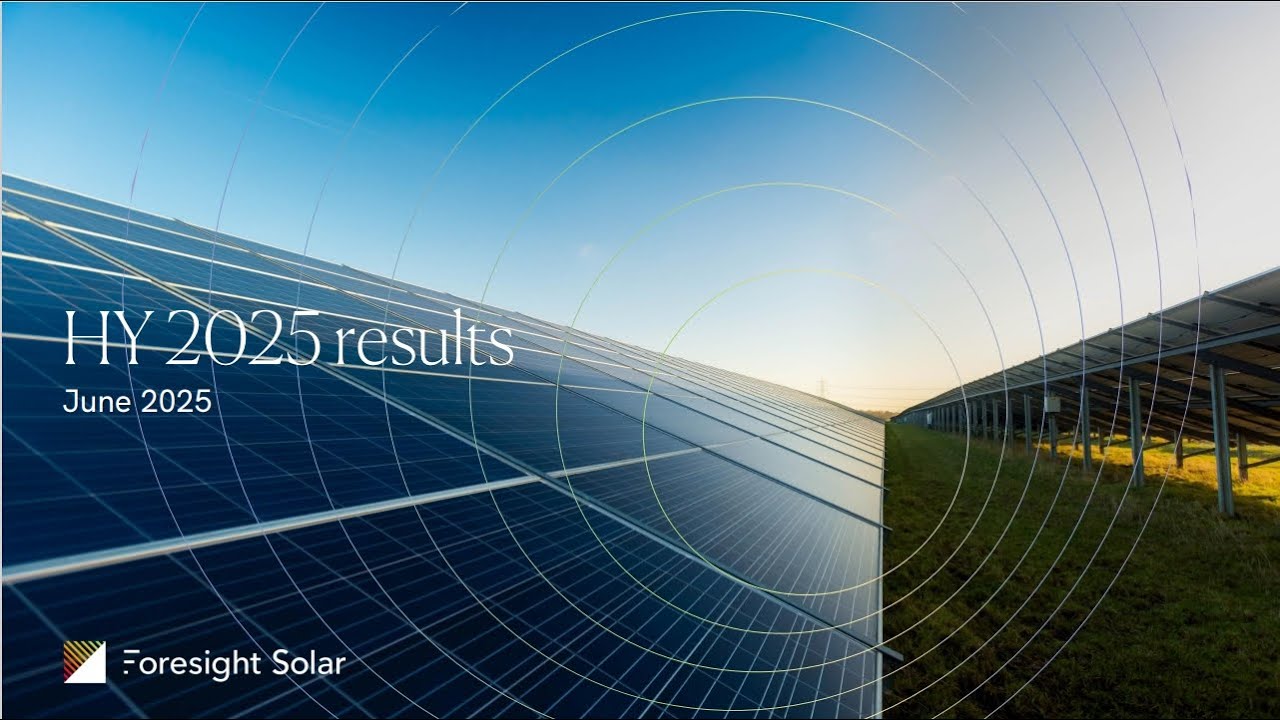 Foresight Solar Fund Interim Results Presentation Youtube