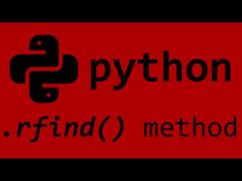 Python Rfind String Method Youtube