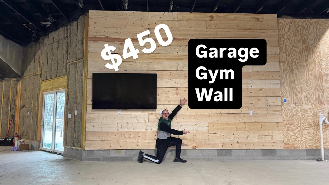 Finishing My 450 Garage Gym Wall Home Gym Build Part 3 Garage