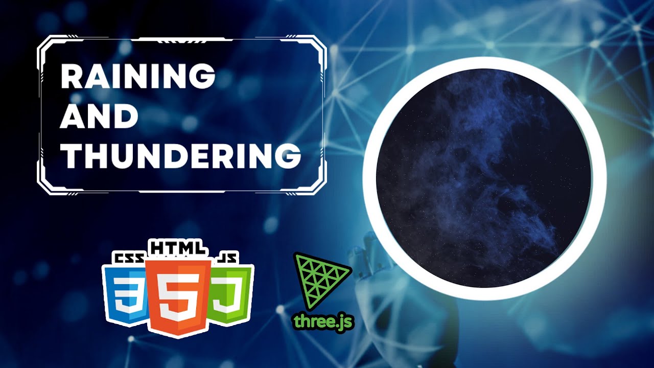 Raining And Thundering Animation Using Html Css Js And Threejs Youtube