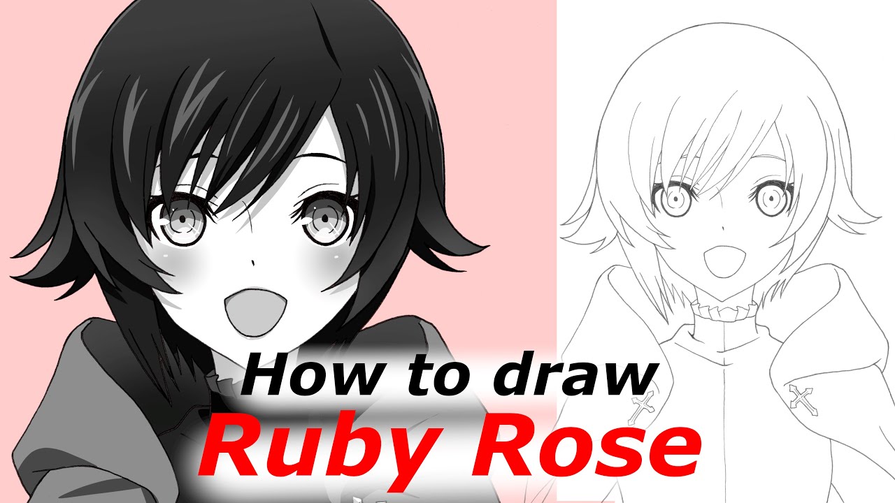 How To Draw Ruby Rose Rwby Ice Queendom Step By Step Tutorial