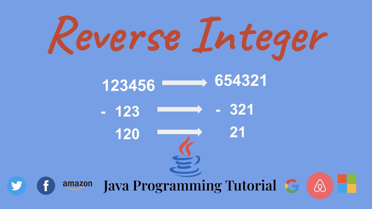 Leetcode 7 Reverse Integer Java Programming Tutorial Interview