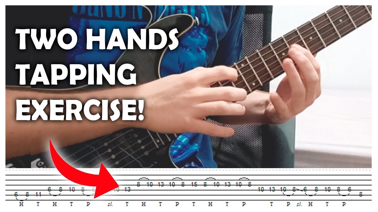 Try This Two Hands Tapping Exercise Guitar Lesson Tabs Youtube