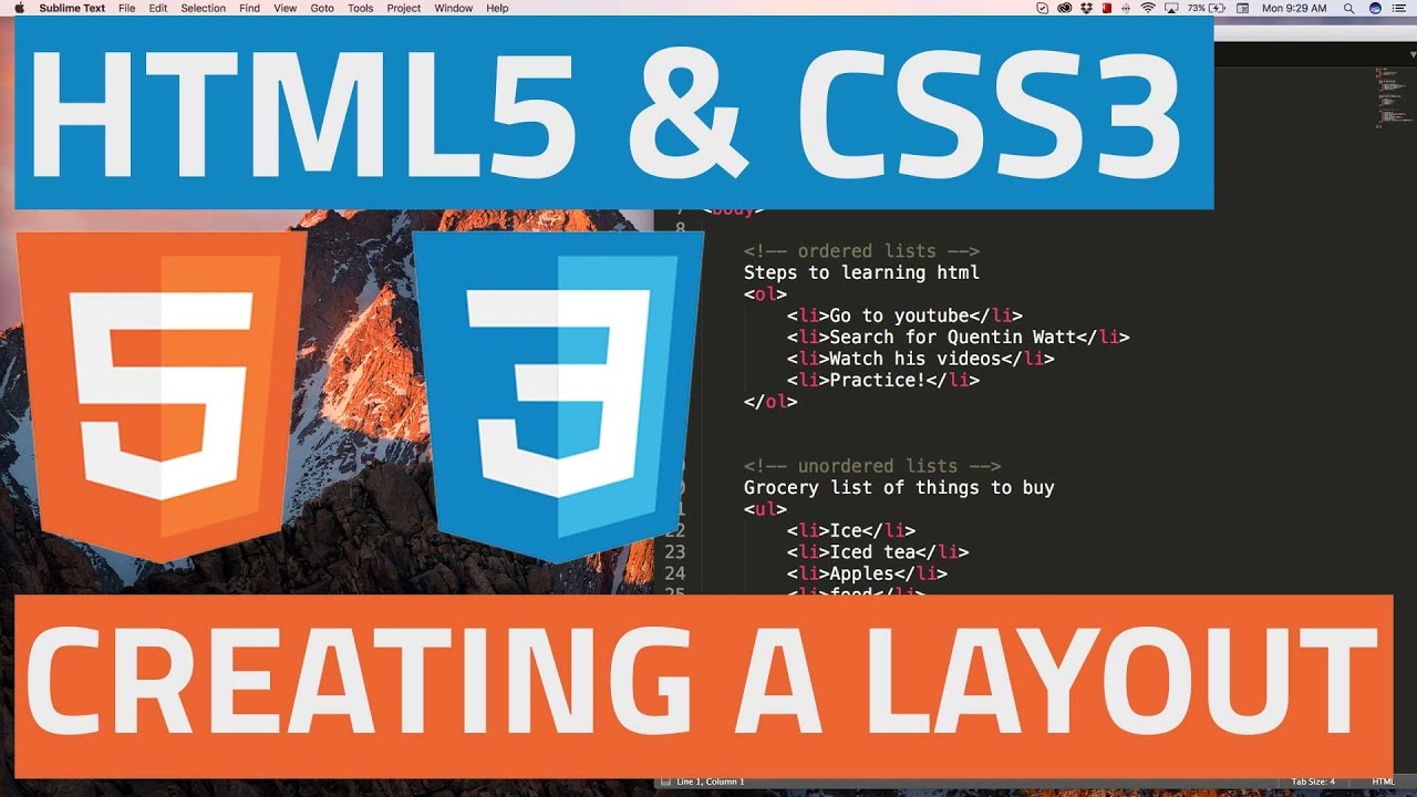 Html5 And Css3 Beginner Tutorial 30 Creating A Simple Website Layout
