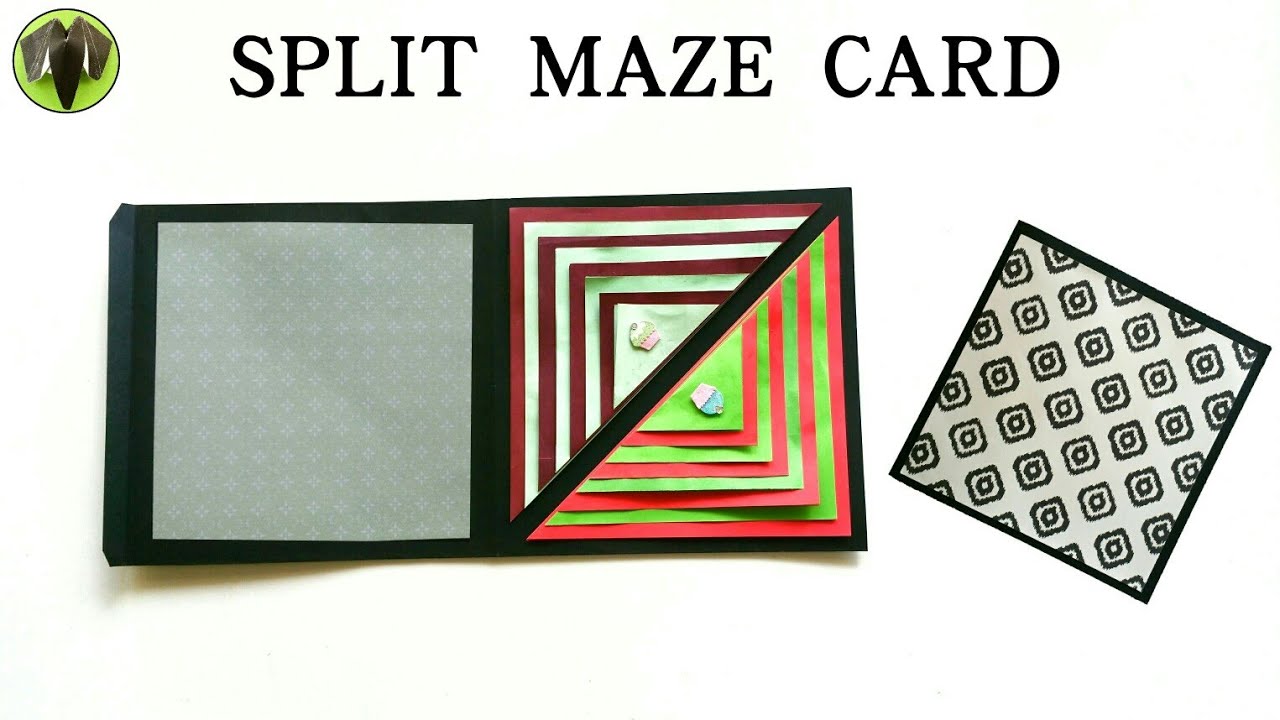 Split Maze Card Scrapbook Diy Tutorial 858 Youtube