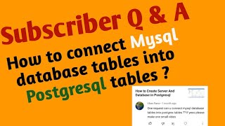 How To Connect Mysql Database Tables Into Postgres Tables Best ...