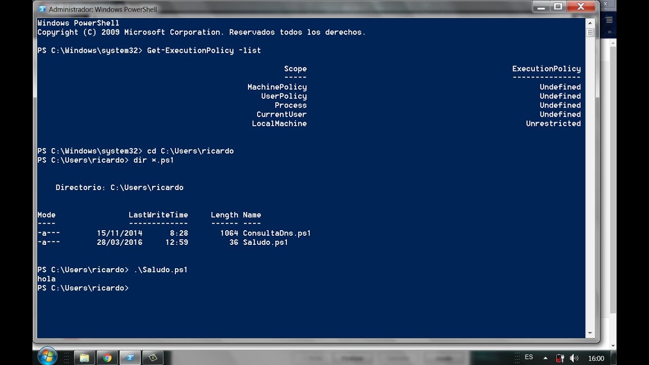 Ejecutar Scripts En Powershell Youtube