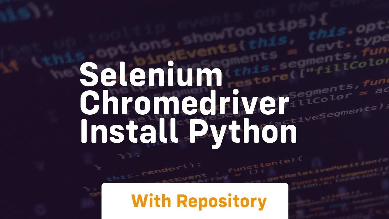 Selenium Chromedriver Install Python Youtube