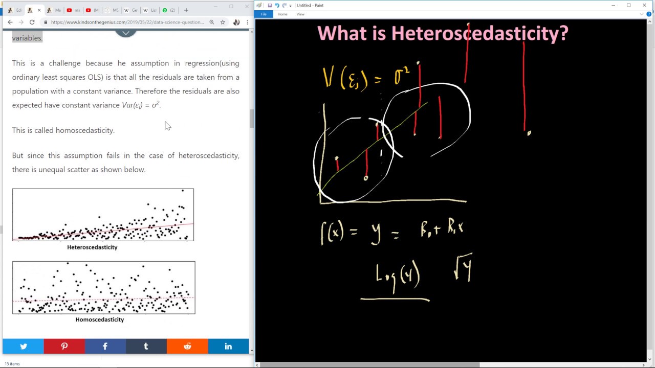 Question 14 What Is Heteroscedasticity Youtube