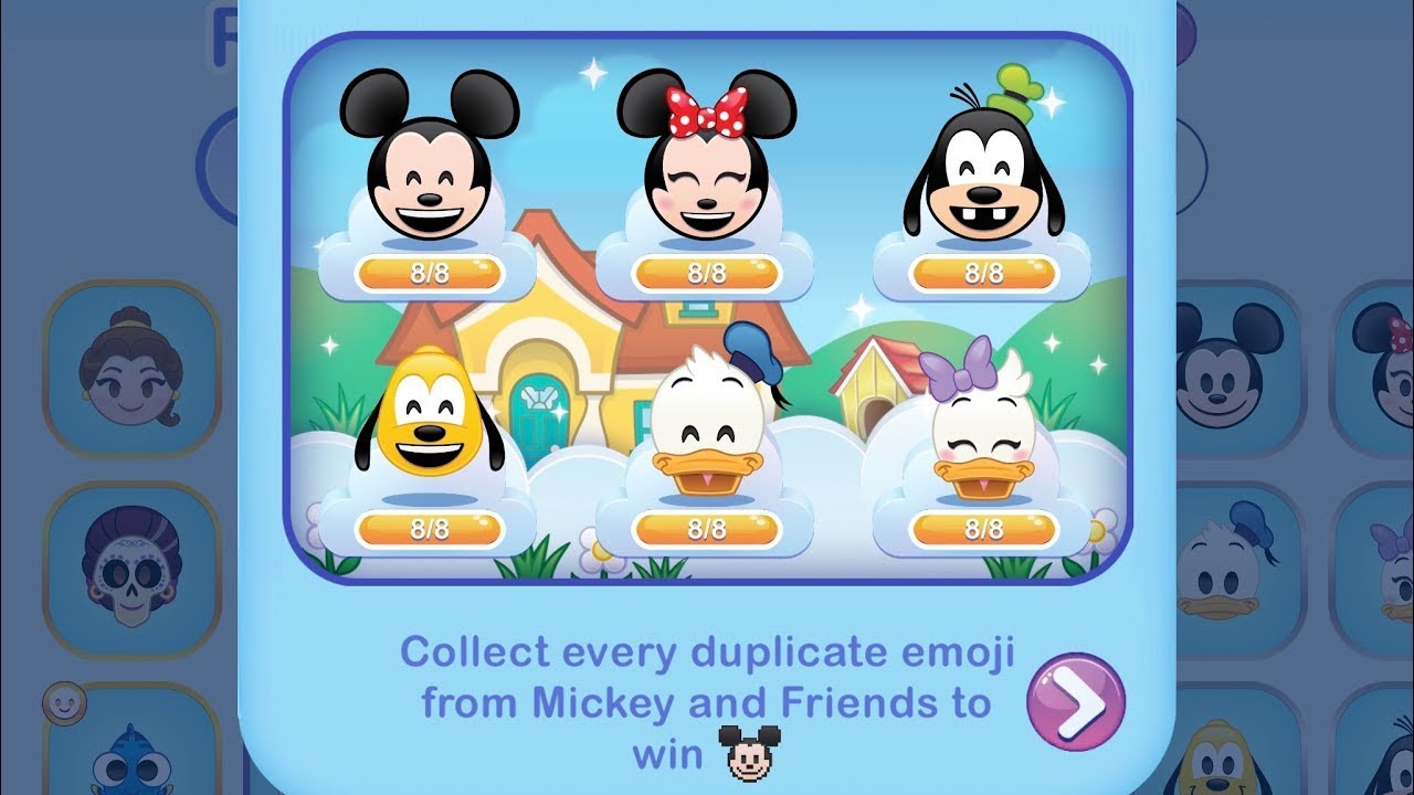 Disney Emoji Blitz Mickey And Friends Group Collection Max Level