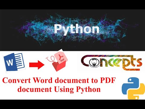 Convert Word Document To Pdf Document Using Python Youtube