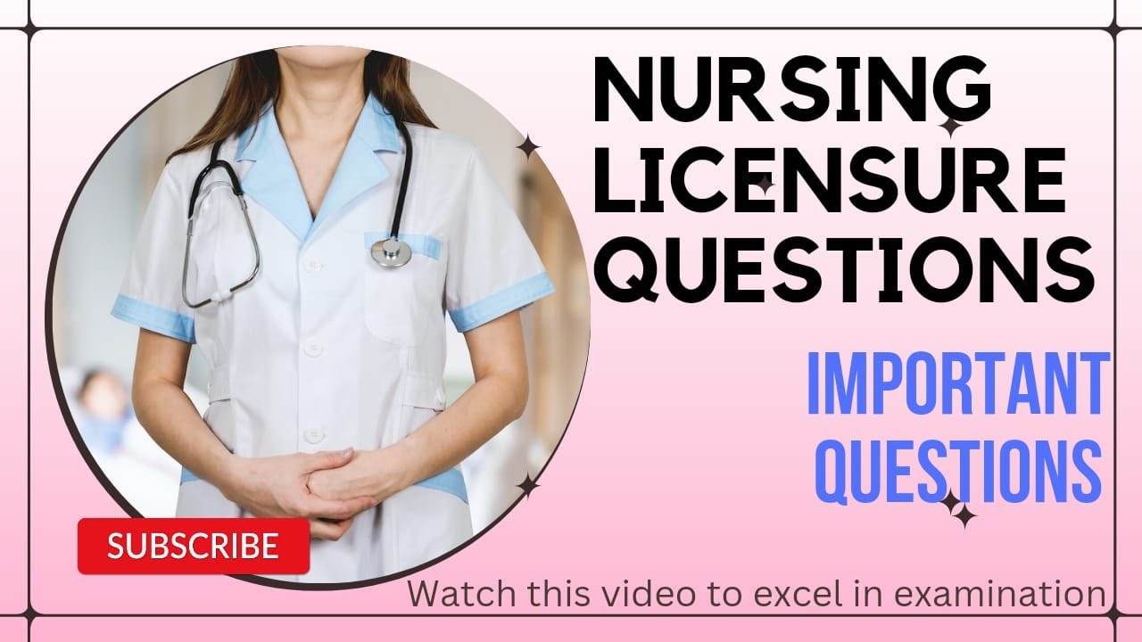Nursing License Examination Model Questions Part 4 Youtube