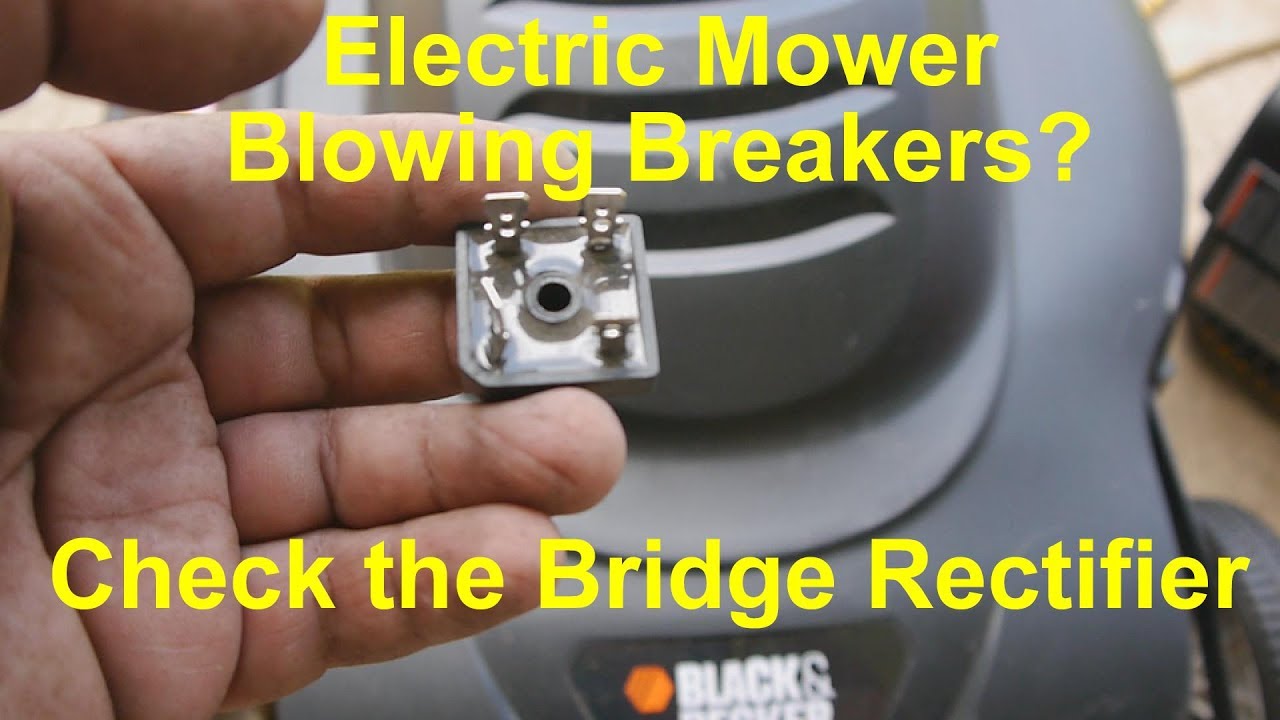 Replacing Bridge Rectifier On Black And Decker Electric Lawn Mower