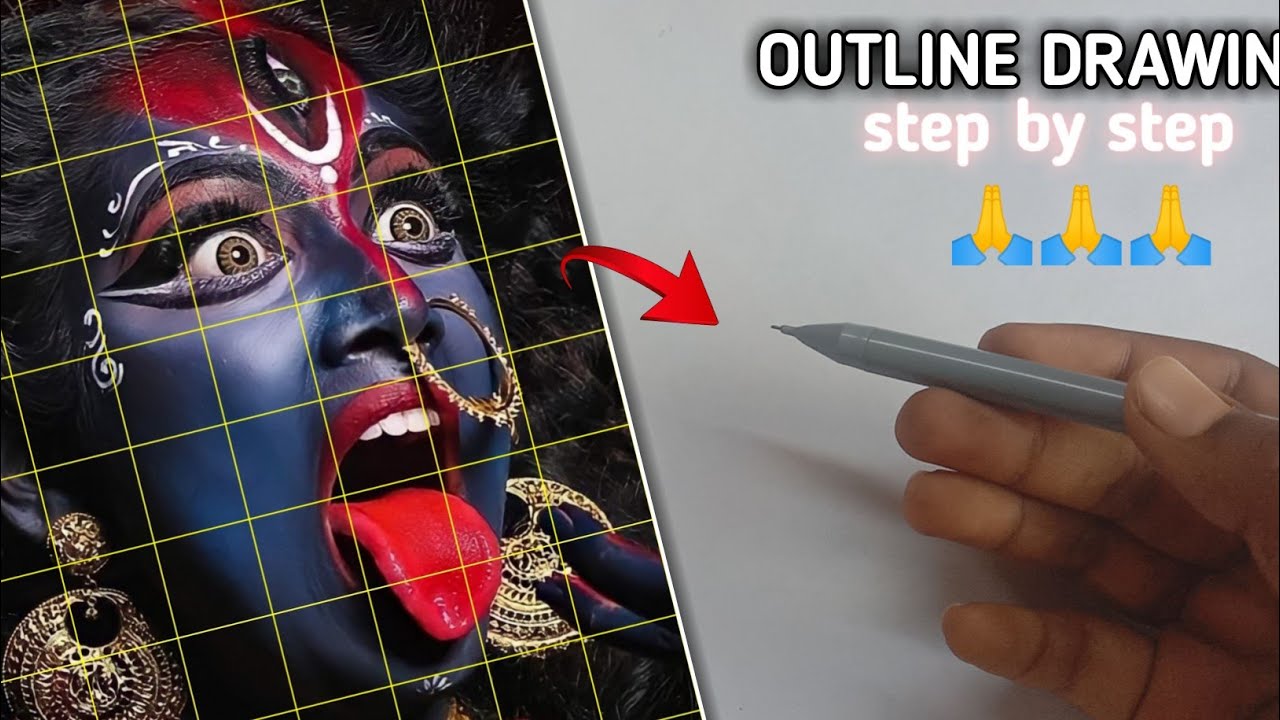 Lord Maa Kali Outline Drawing How To Draw Maa Kali Step By Step – Eroppa