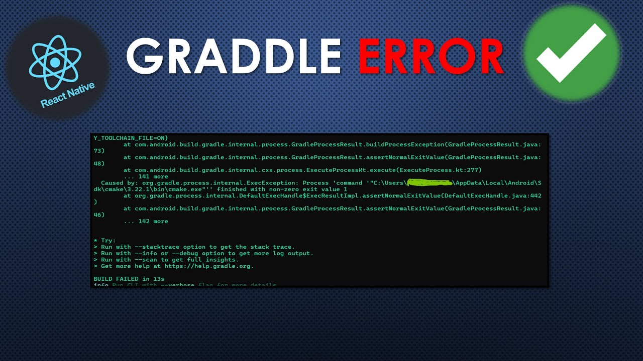 Fix Gradle Errors In React Native Step By Step Guide Youtube