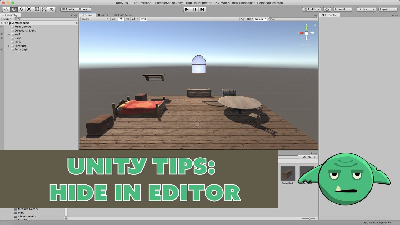 Unity Tips Hide In Editor 2019 Youtube