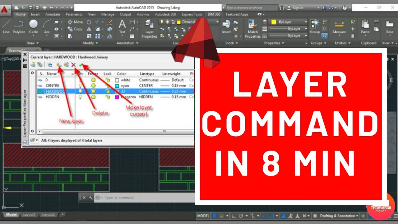 10 How To Use Layers Command In Autocad Master Layer In 8 Min Youtube