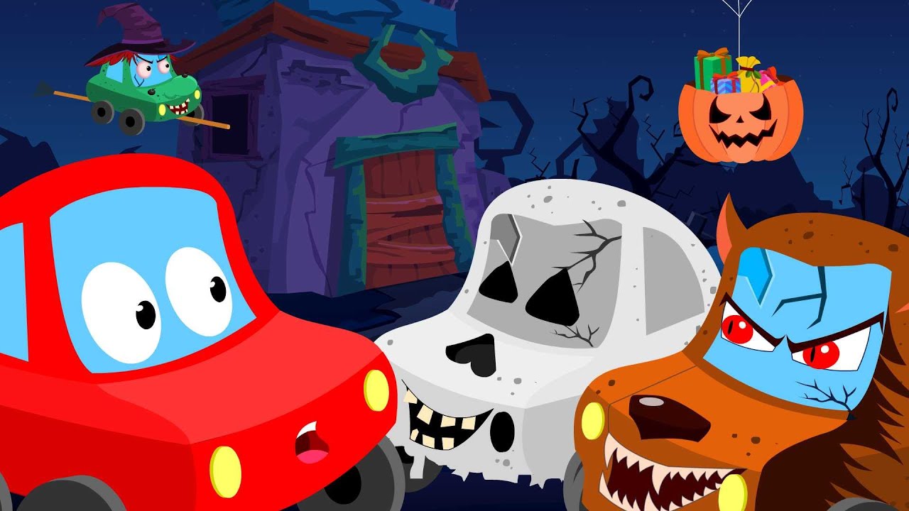 Little Red Car Trick Or Treat Halloween Videos For Children Youtube