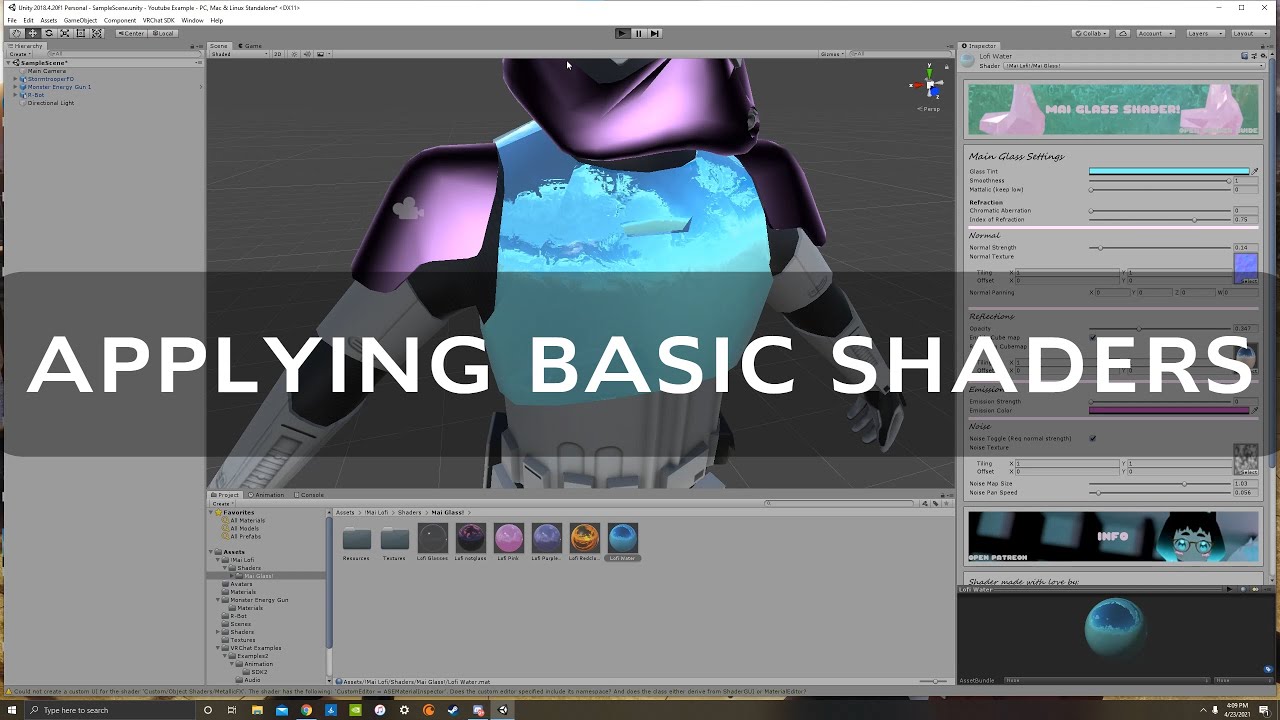 Applying Basic Shaders To Your Vrchat Avatar Sdk2 Basics Unity