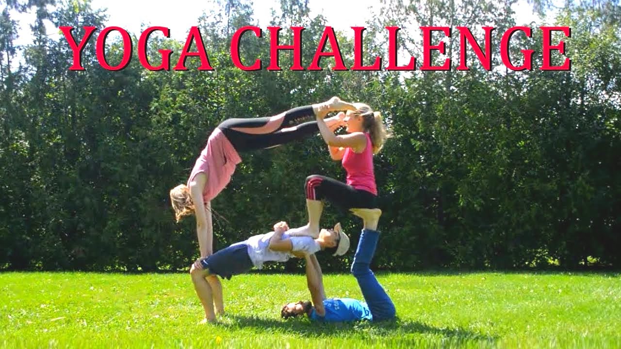 Trying Four Person Yoga Poses Youtube