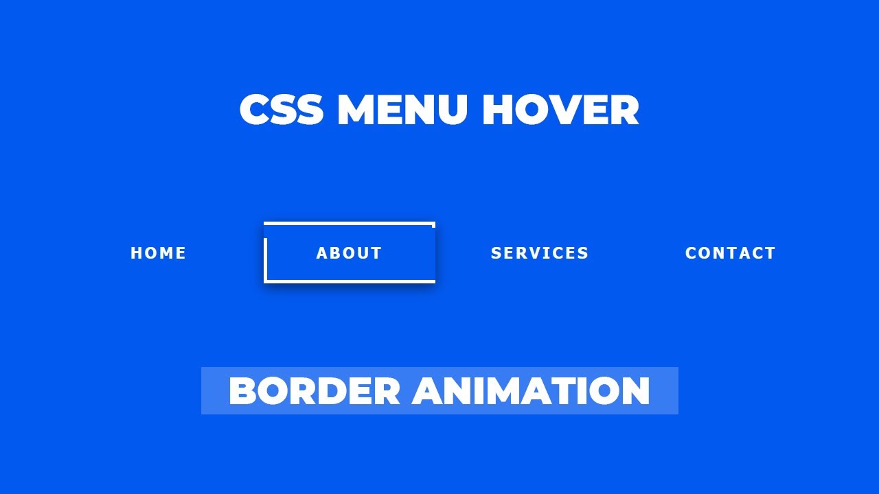 Pure Css Menu Hover Effects Pure Css Animation Youtube