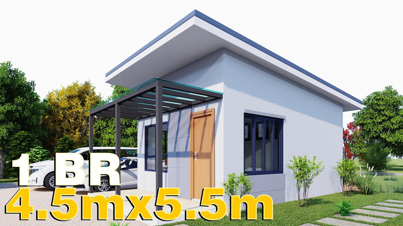 Small House Design 4 5x5 5 25 Sqm Full Plan Youtube