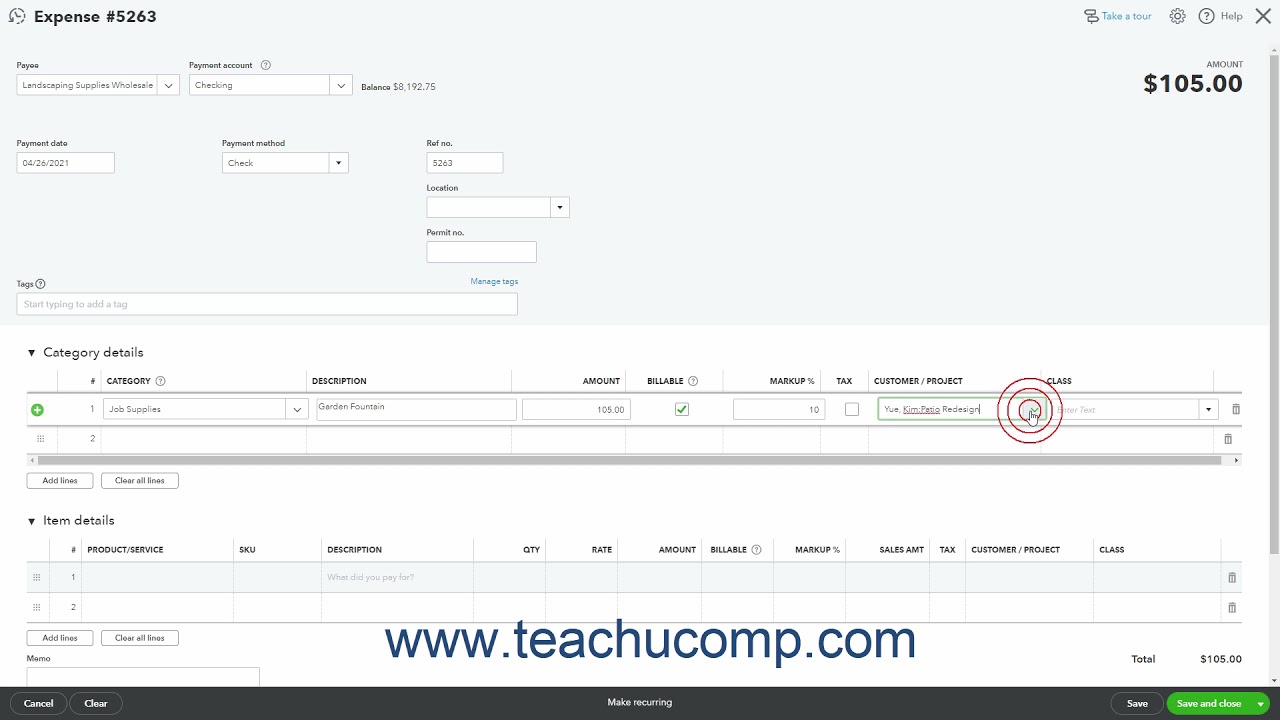 Quickbooks Online Tutorial Adding Transactions To Projects Intuit