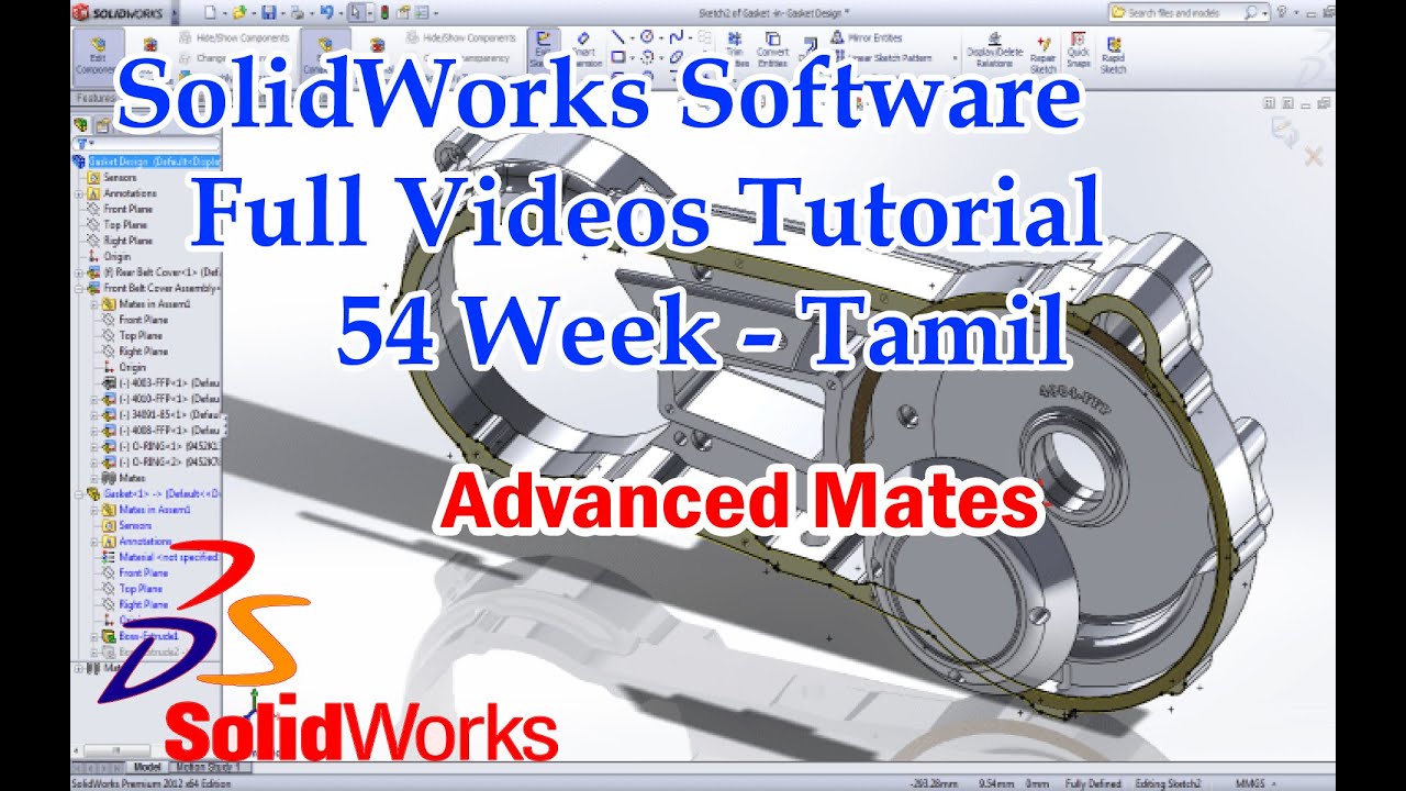 Solidworks Advanced Mates Tutorial Tamil Youtube