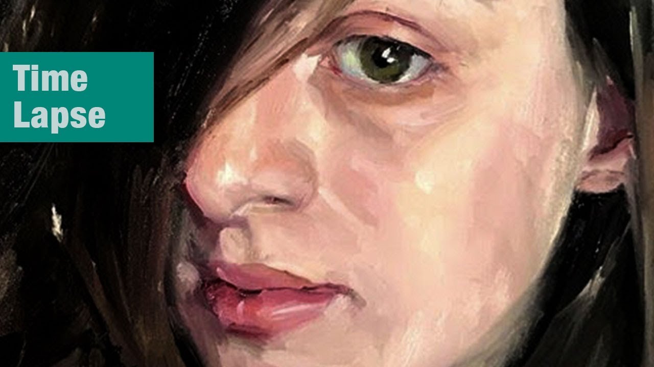 Time Lapse Portrait Painting Of Beautiful Young Woman Youtube