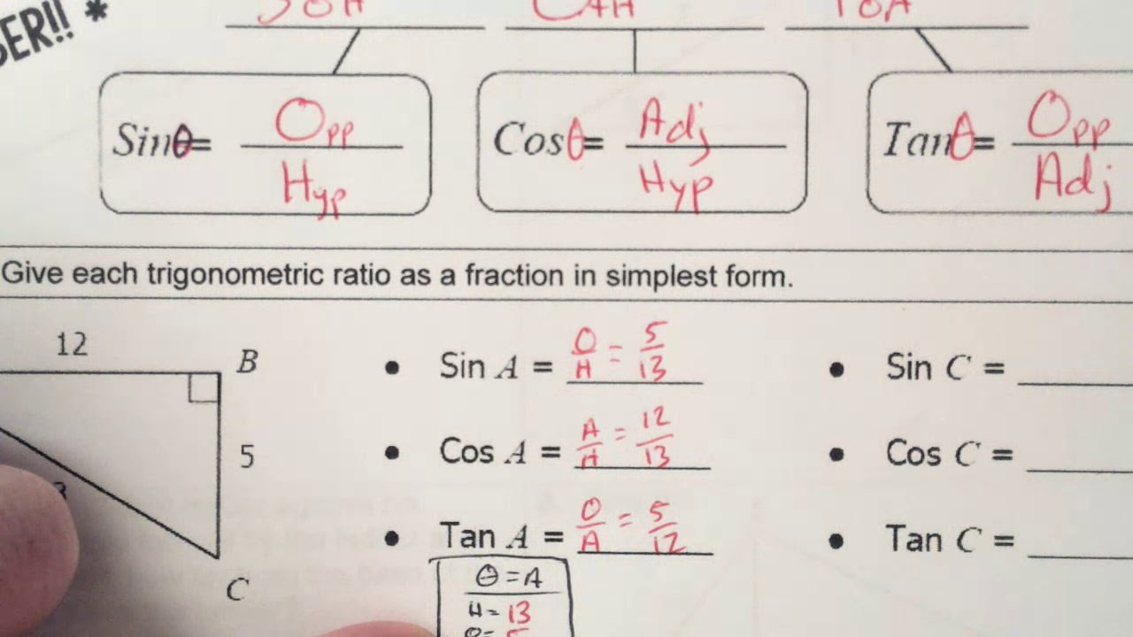 Unit 7 Right Triangles And Trigonometry Worksheet At Veronica