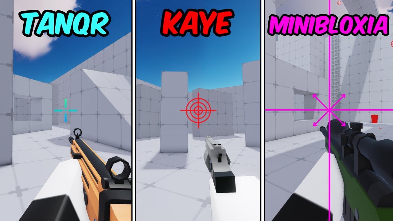 I Used Every Rs Crosshair In Roblox Rivals Youtube