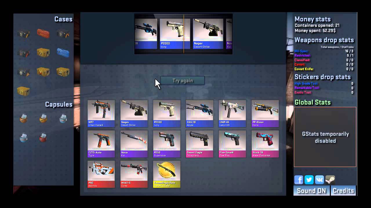Cs Go Case Simulator Opening 1 Operation Breakout Cases Youtube