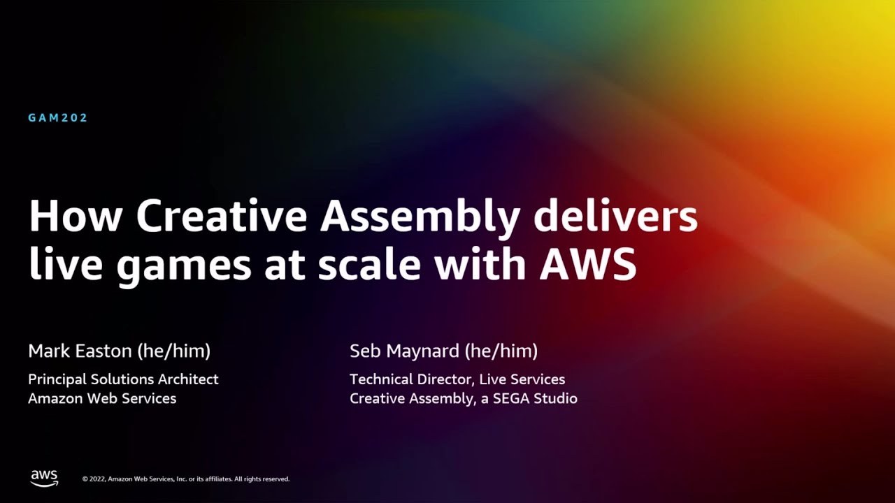 Aws Re Invent 2022 How Creative Assembly Delivers Live Games At Scale