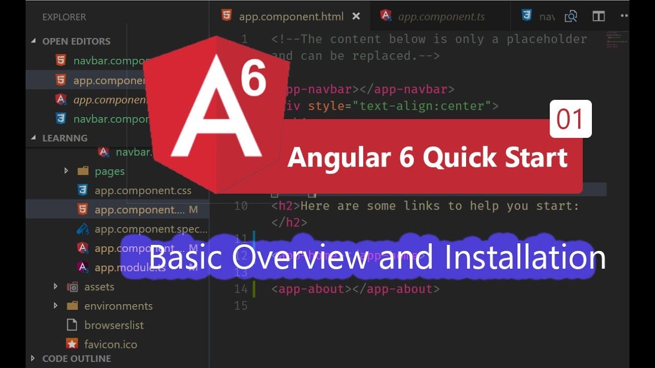 01 Angular 6 Quick Start Tutorial Basic Overview And Installation